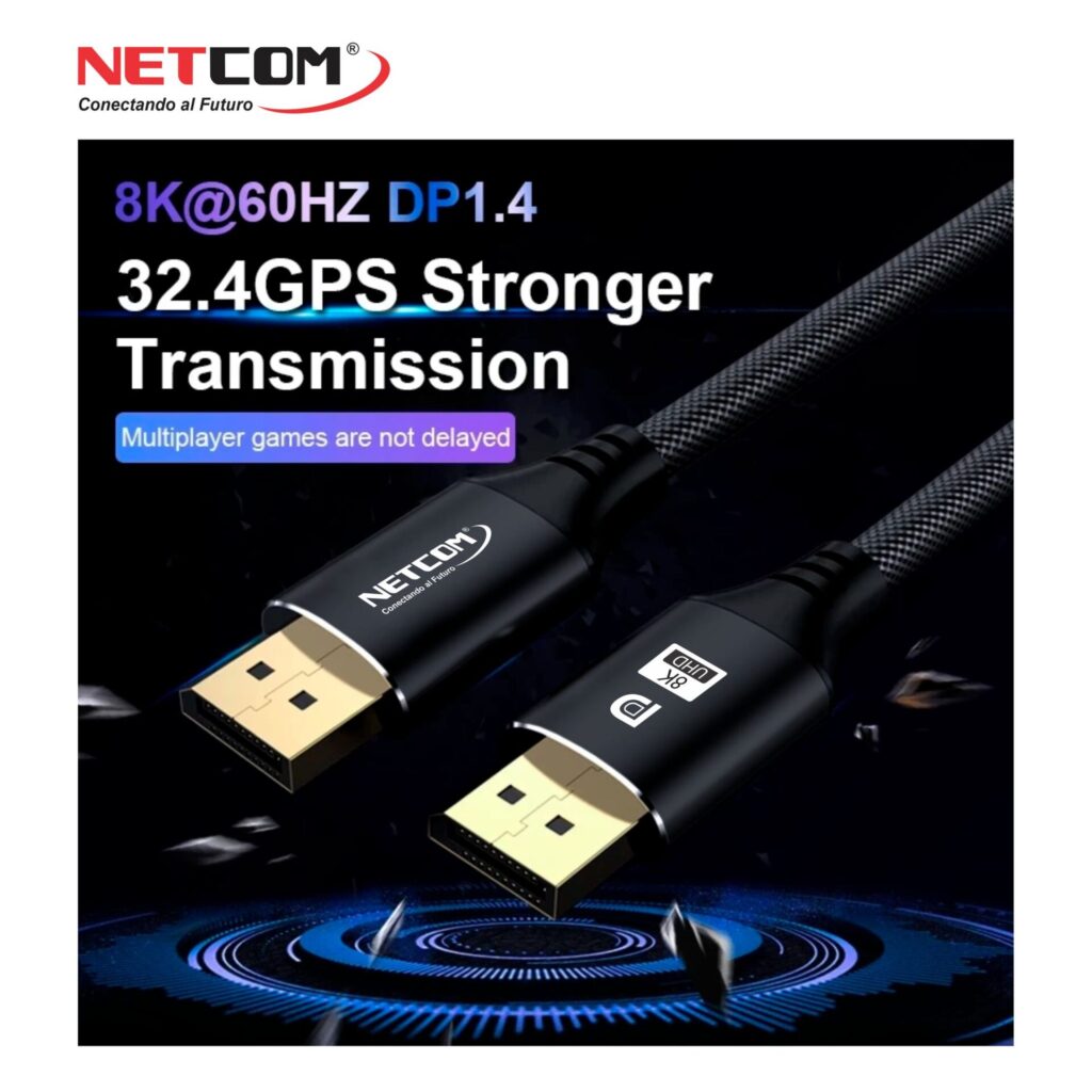 CABLE DISPLAYPORT DP 1.4 DE 3 METROS ULTRA HD 8K A 60HZ- 4K A 144HZ ...