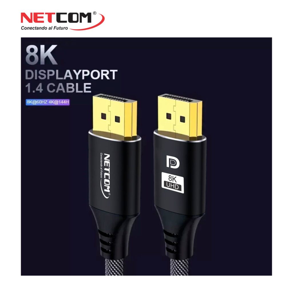 CABLE DISPLAYPORT DP 1.4 DE 3 METROS ULTRA HD 8K A 60HZ- 4K A 144HZ ...