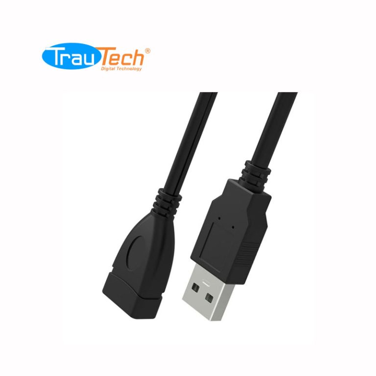 CABLE EXTENSION USB TIPO A 2.0 MACHO A HEMBRA 480MBPS TRAUTECH - Compukaed