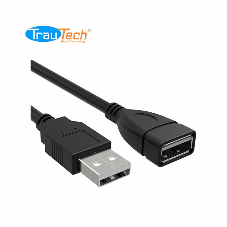 CABLE EXTENSION USB TIPO A 2.0 MACHO A HEMBRA 480MBPS TRAUTECH - Compukaed
