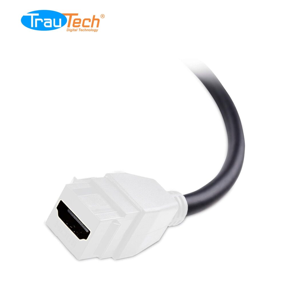 FACE PLATE PLACA DE PLASTICO DE 1 PUERTO HDMI 2.0 HEMBRA A HEMBRA CON ...