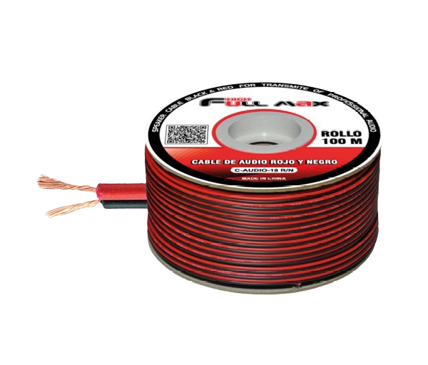 ROLLO X 100 METROS CABLE DE AUDIO BICOLOR ROJO Y NEGRO 0.20MM CCA ...