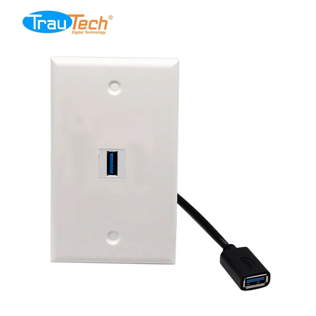 FACE PLATE PLACA DE PLASTICO DE 1 PUERTO HDMI 2.0 ULTRA HD 4K 60HZ/ 1 ...